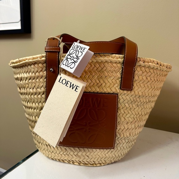 Loewe | Bags | Brand New With Tags Dust Bagloewe Basket Bag In Palm ...